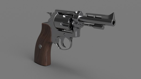 3D revolver metallic model - TurboSquid 1581806