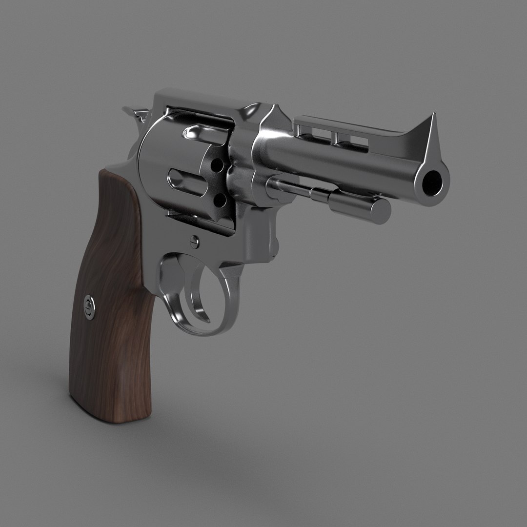 3D revolver metallic model - TurboSquid 1581806