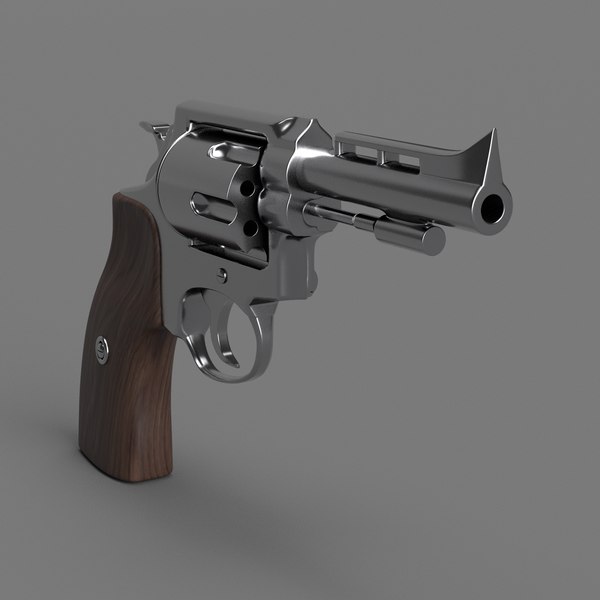 3D revolver metallic model - TurboSquid 1581806