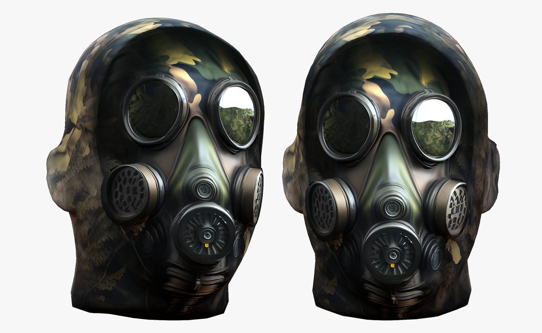 3D Gas mask protection plastic Black model - TurboSquid 2024912