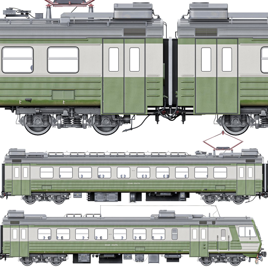 Passenger Train ED4M - C 3D Model - TurboSquid 2370331