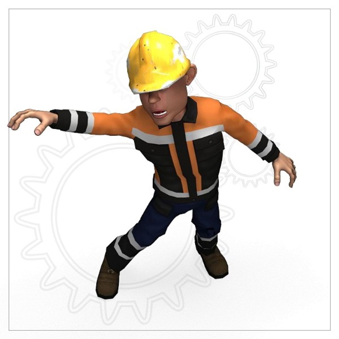 Builder Poser Figure 3d Pz3