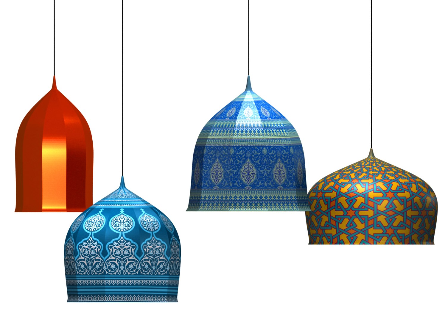 3d Model Islamic Lamps