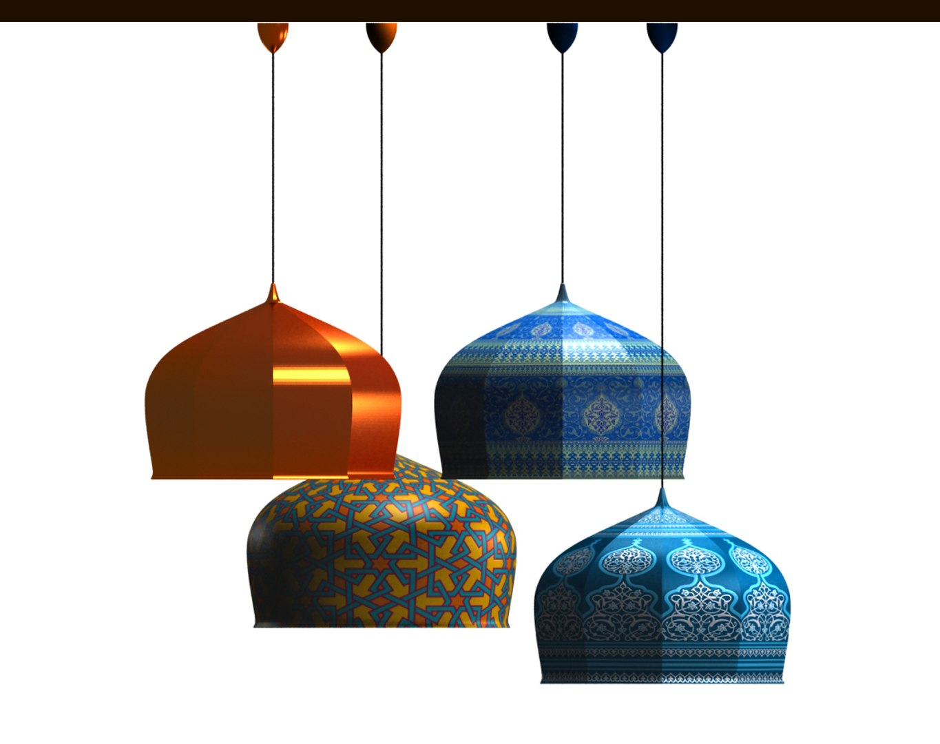 3d Model Islamic Lamps