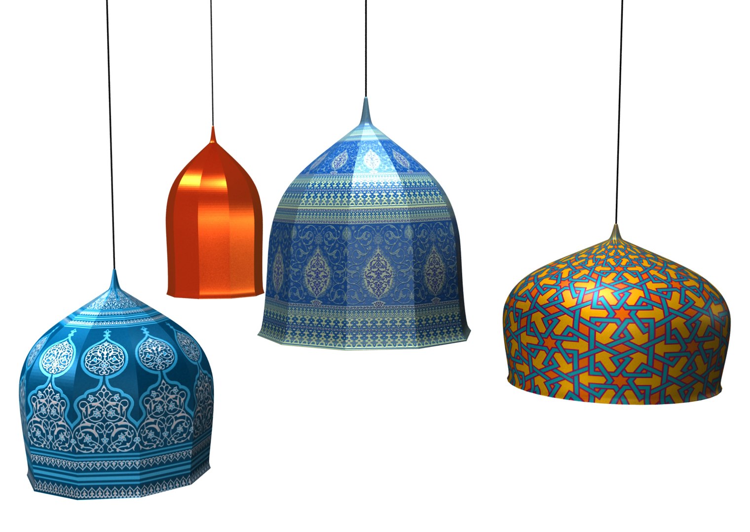 3d Model Islamic Lamps