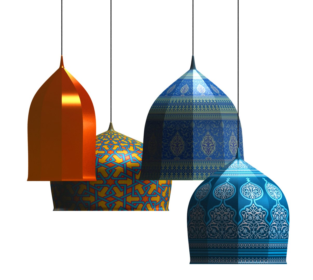 3d Model Islamic Lamps