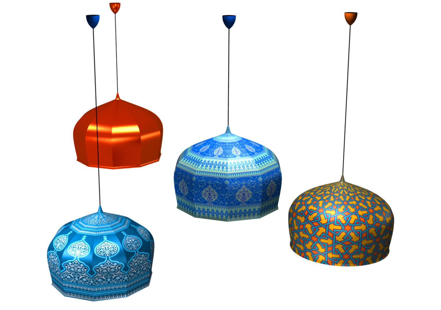3d Model Islamic Lamps
