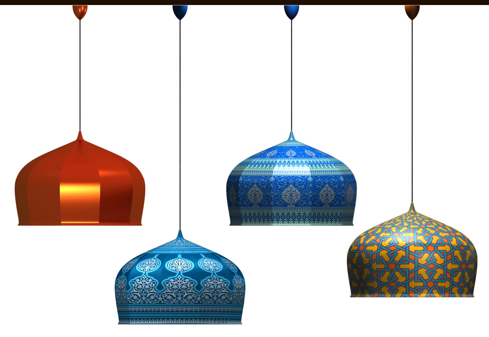 3d Model Islamic Lamps