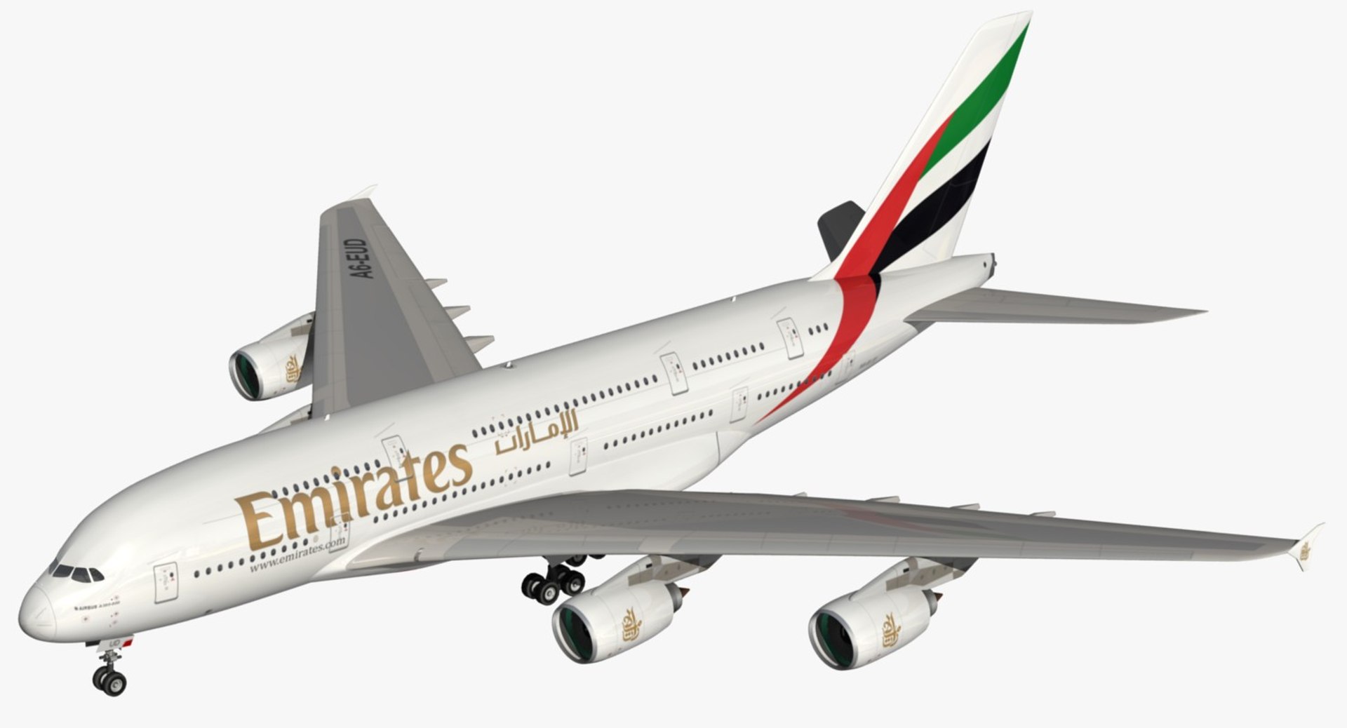 Airbus Emirates A380 3D - TurboSquid 1246619