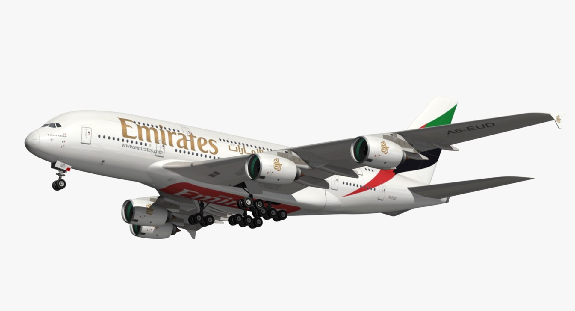 Airbus Emirates A380 3D - TurboSquid 1246619