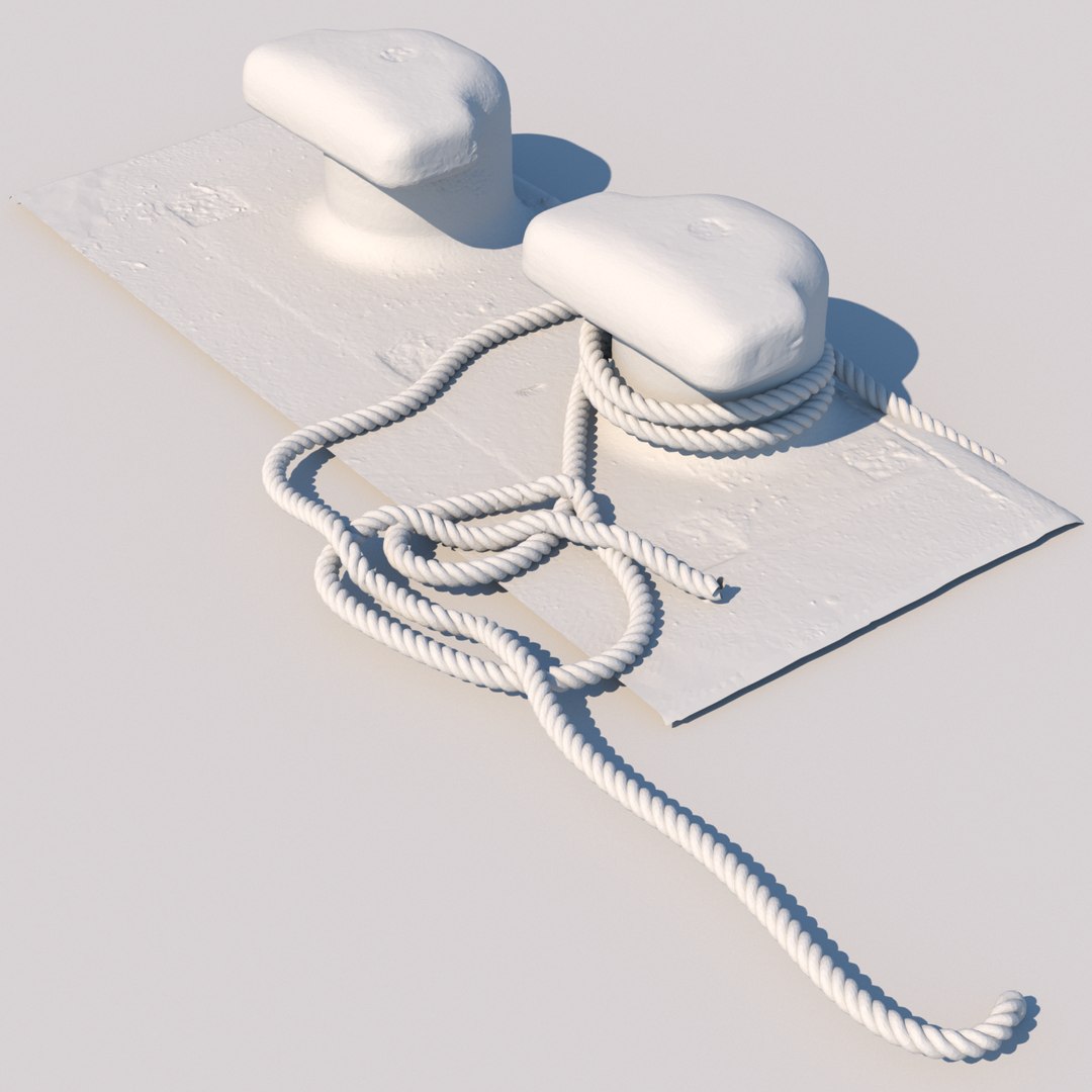 Photo Scanned Bollard Rope Model | 1143722 | TurboSquid