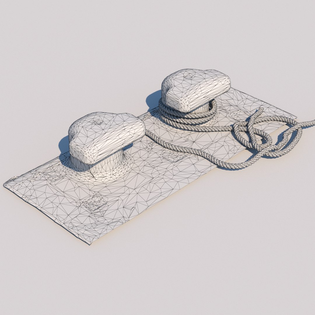 Photo Scanned Bollard Rope Model | 1143722 | TurboSquid