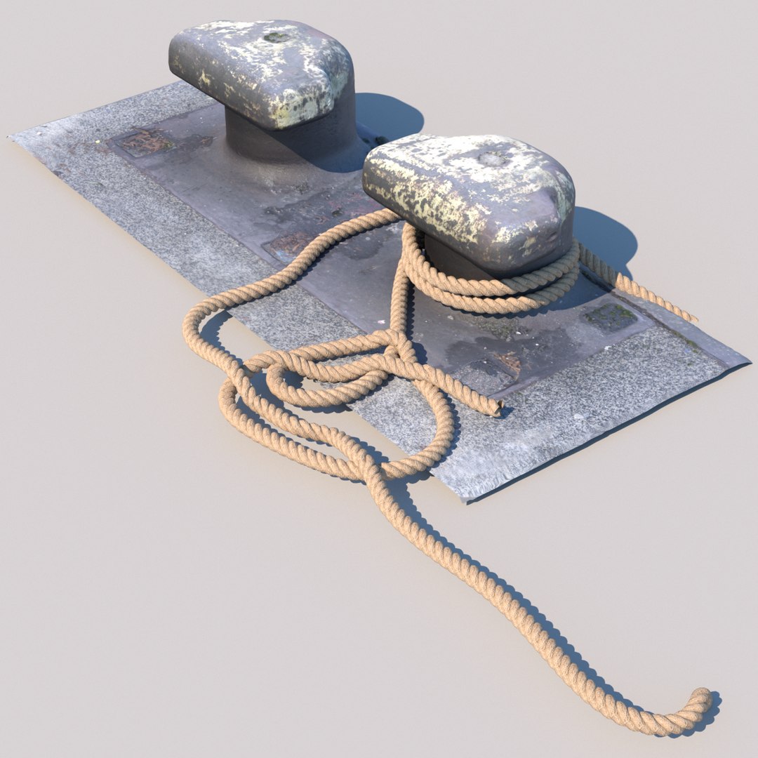 Photo Scanned Bollard Rope Model | 1143722 | TurboSquid