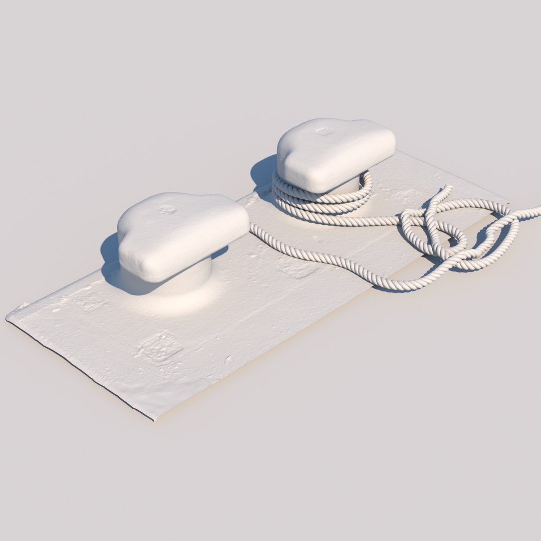 Photo Scanned Bollard Rope Model | 1143722 | TurboSquid