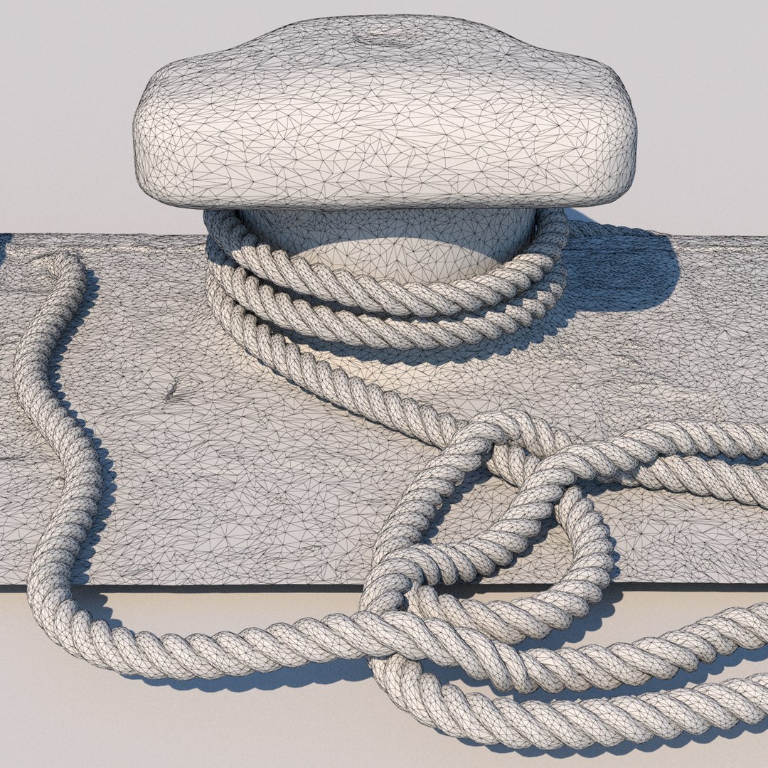 Photo Scanned Bollard Rope Model | 1143722 | TurboSquid
