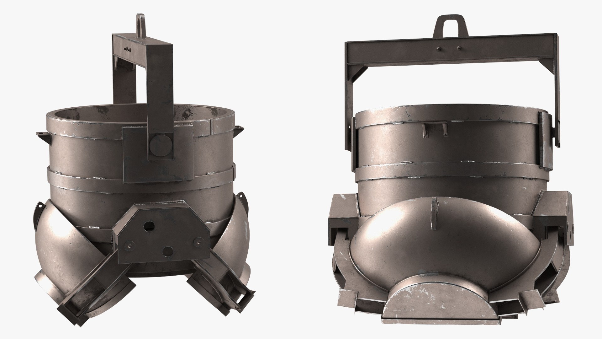 3D Industrial Steel Charging Bucket - TurboSquid 2270316