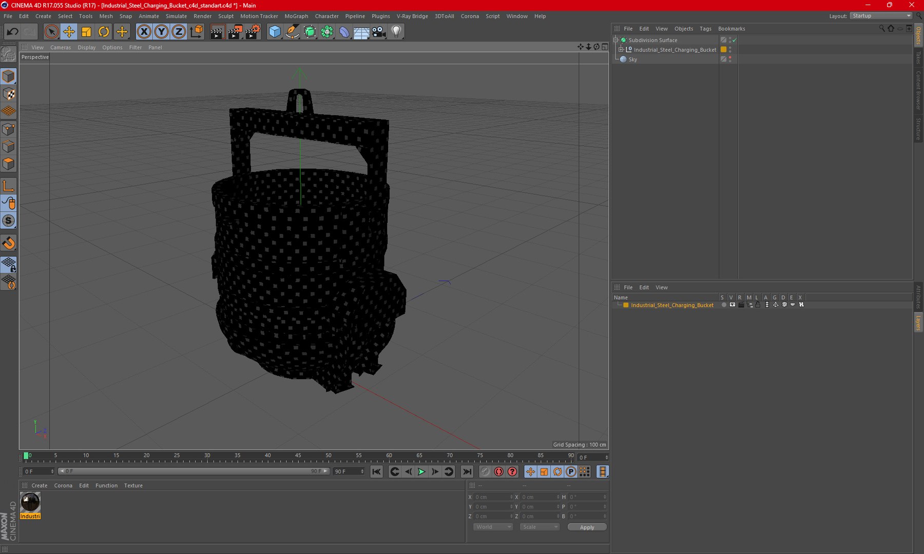 3D Industrial Steel Charging Bucket - TurboSquid 2270316