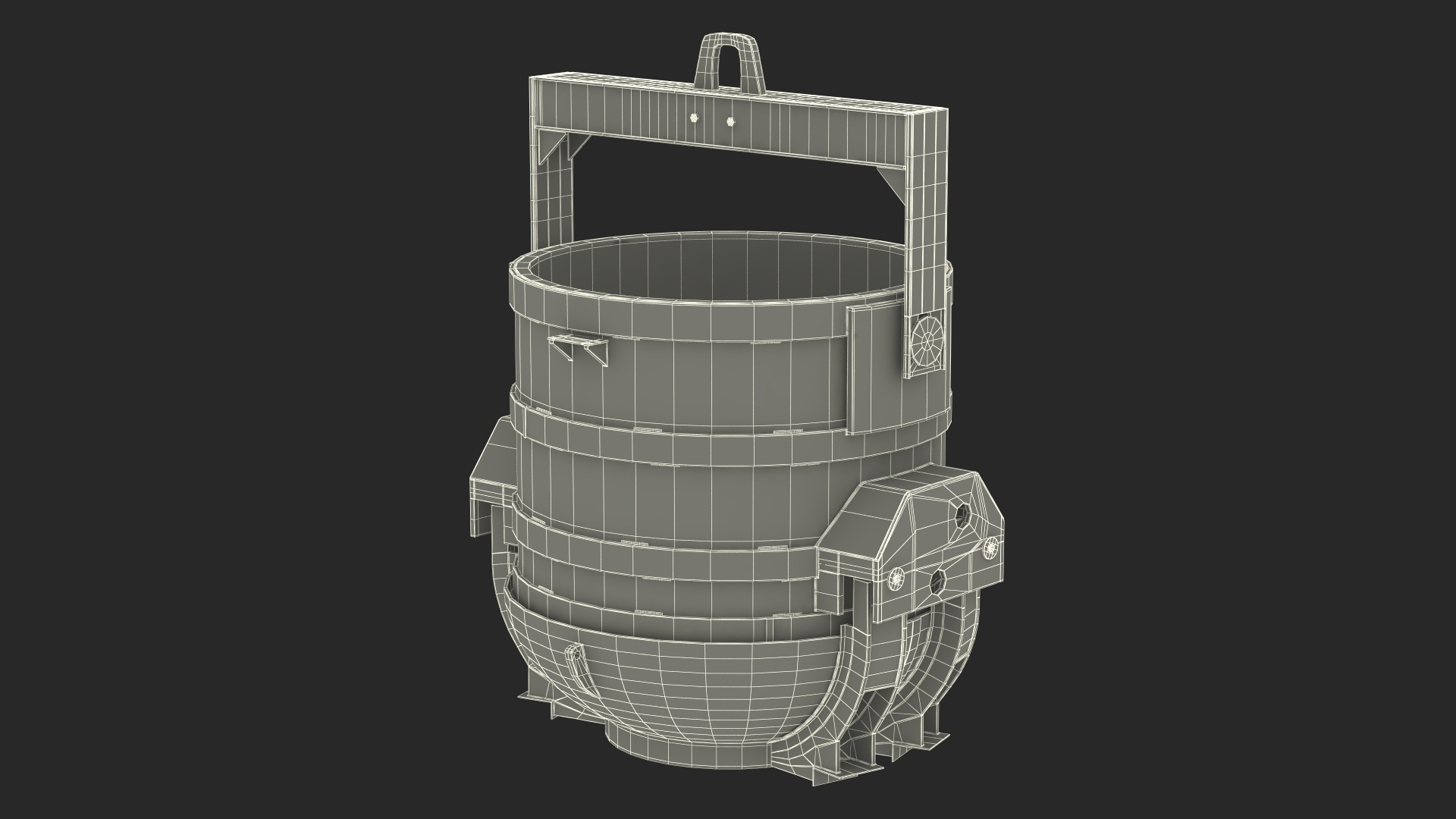 3D Industrial Steel Charging Bucket - TurboSquid 2270316
