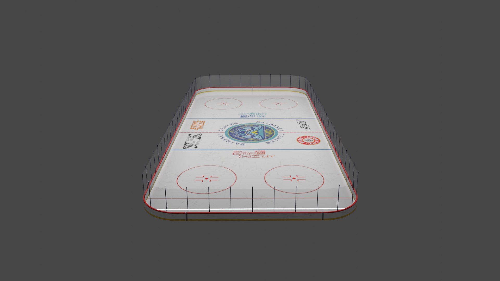 3D Basic Ice Hockey Rink Model - TurboSquid 2285803