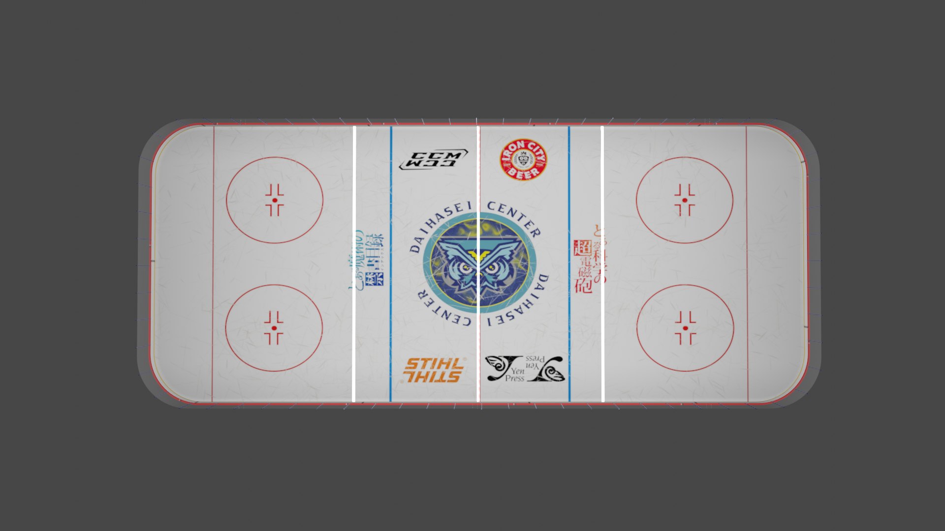 3D Basic Ice Hockey Rink Model - TurboSquid 2285803