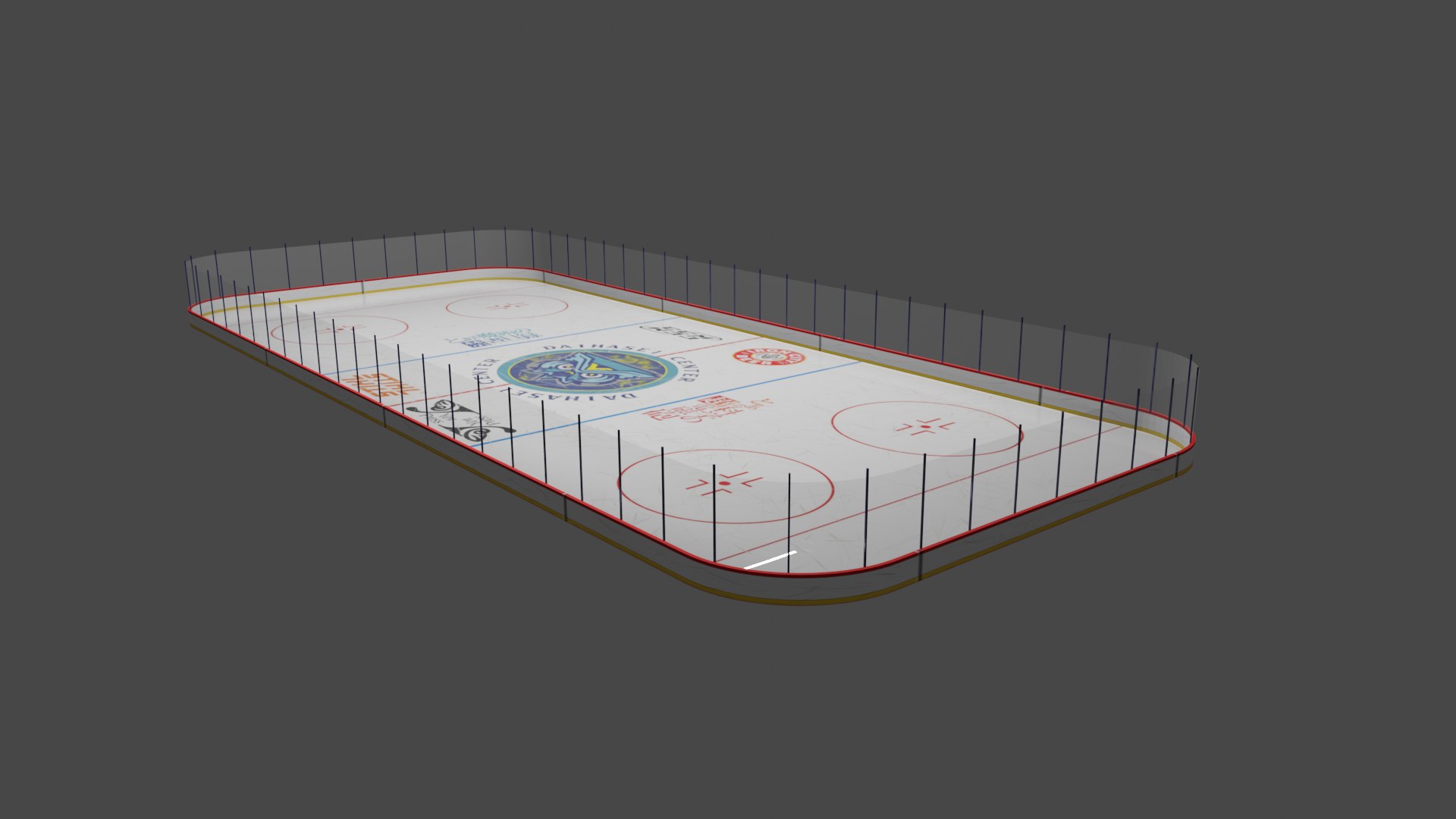 3D Basic Ice Hockey Rink Model - TurboSquid 2285803