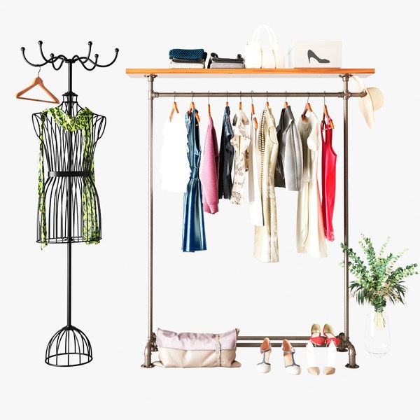 3D Hall tree and Clothing Rack CR09 model - TurboSquid 1792665