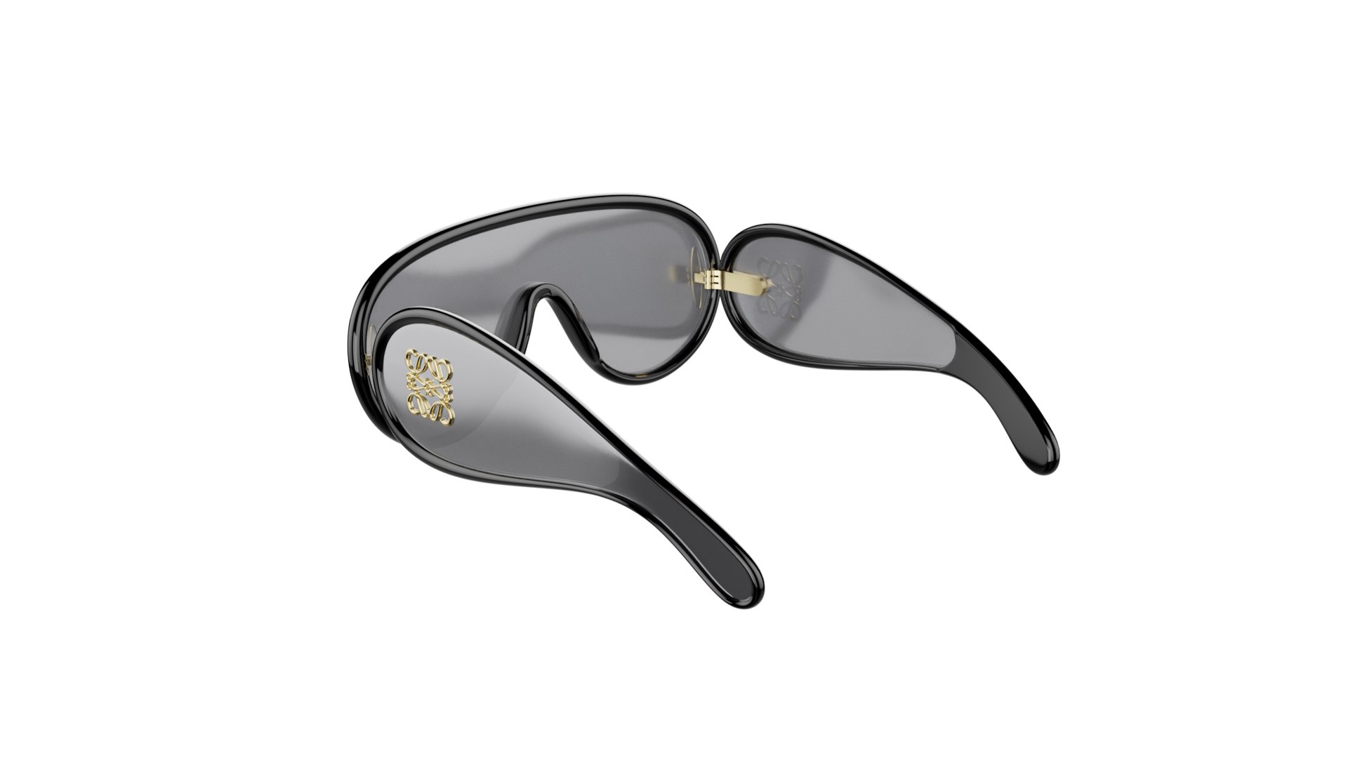 LOEWE Wave Mask Sunglasses Black 3D Model - TurboSquid 2119735