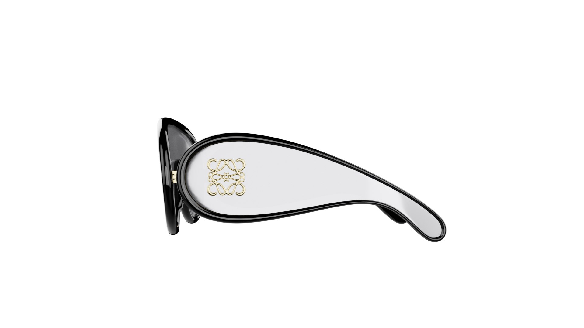 LOEWE Wave Mask Sunglasses Black 3D Model - TurboSquid 2119735