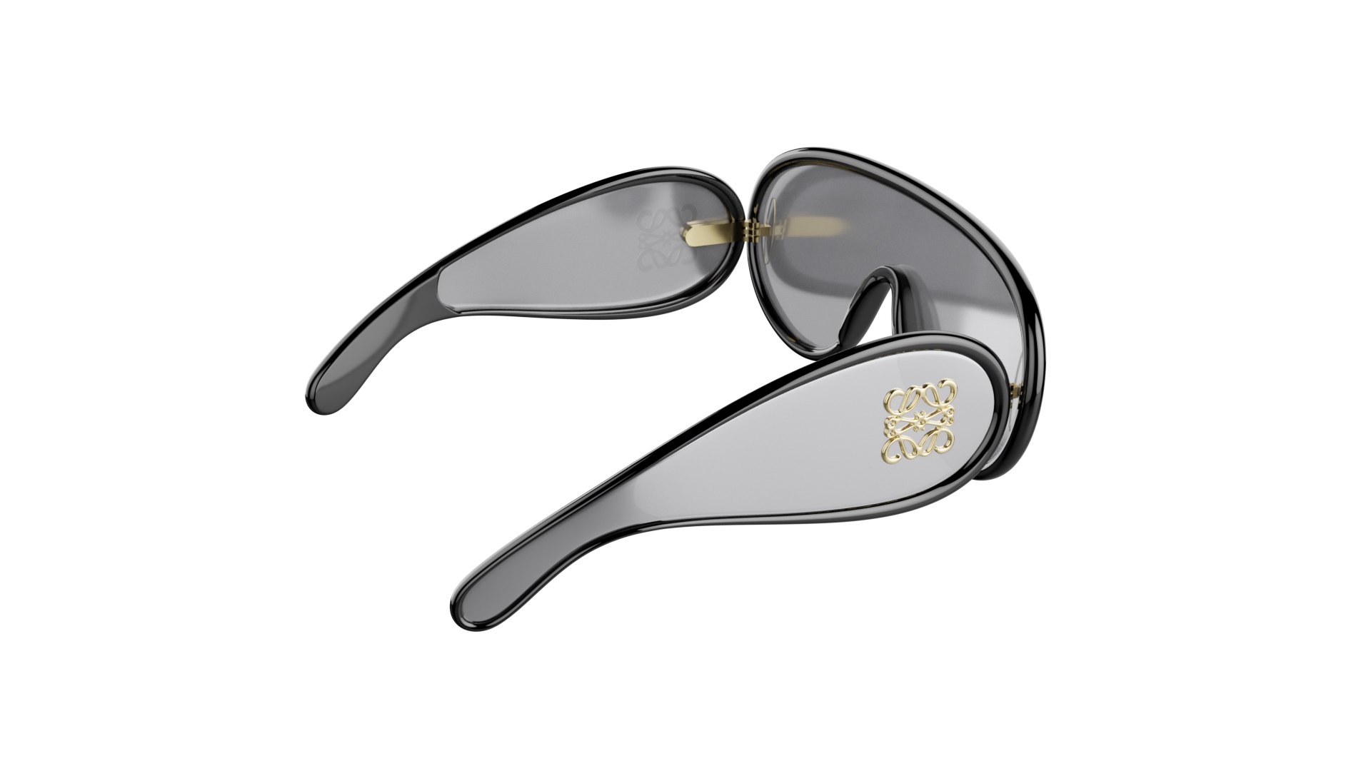 LOEWE Wave Mask Sunglasses Black 3D Model - TurboSquid 2119735