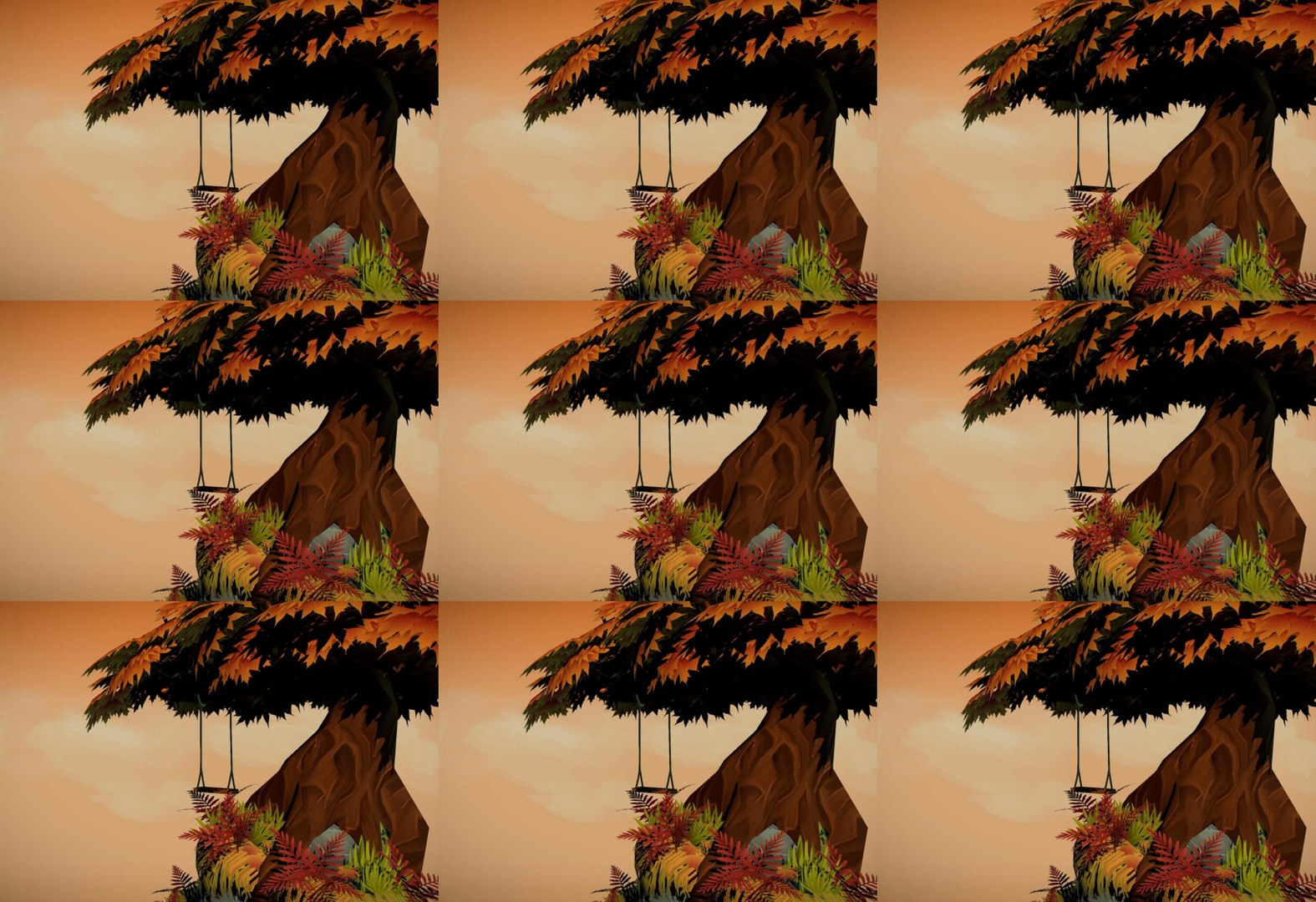 Cartoon Maple Tree Swinging Old Tree Towering Tree Giant Tree Fairy ...