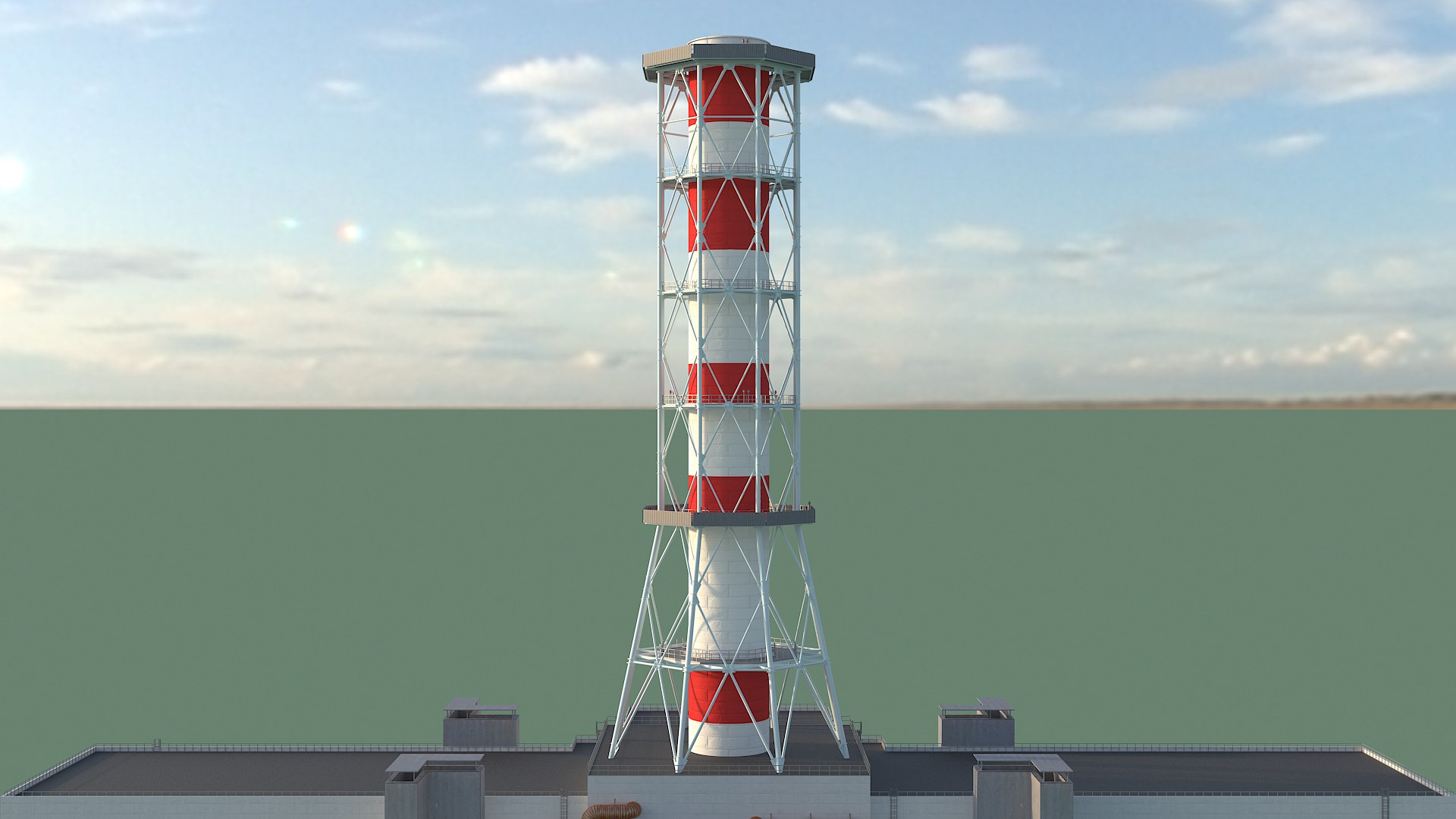 3D ventilation stack chernobyl vs-2 - TurboSquid 1548563