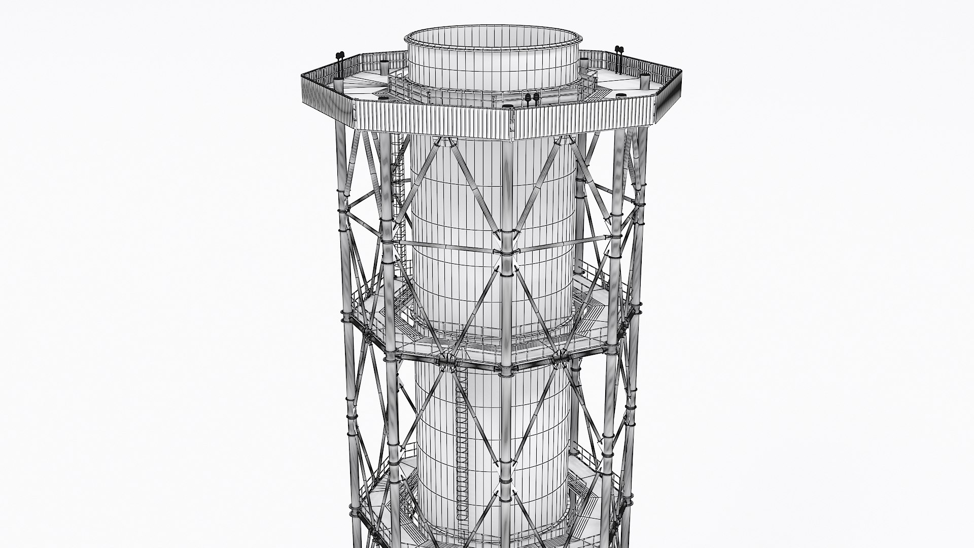 3D ventilation stack chernobyl vs-2 - TurboSquid 1548563