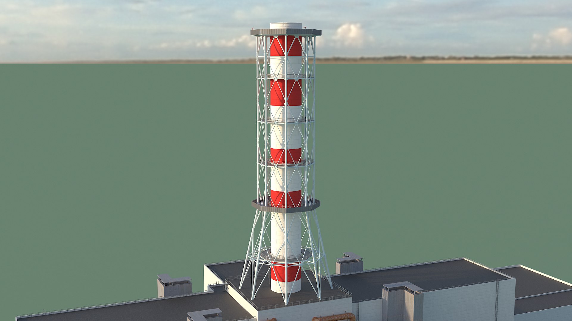 3D ventilation stack chernobyl vs-2 - TurboSquid 1548563