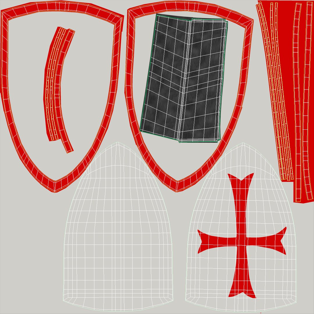 3d Model European Shield