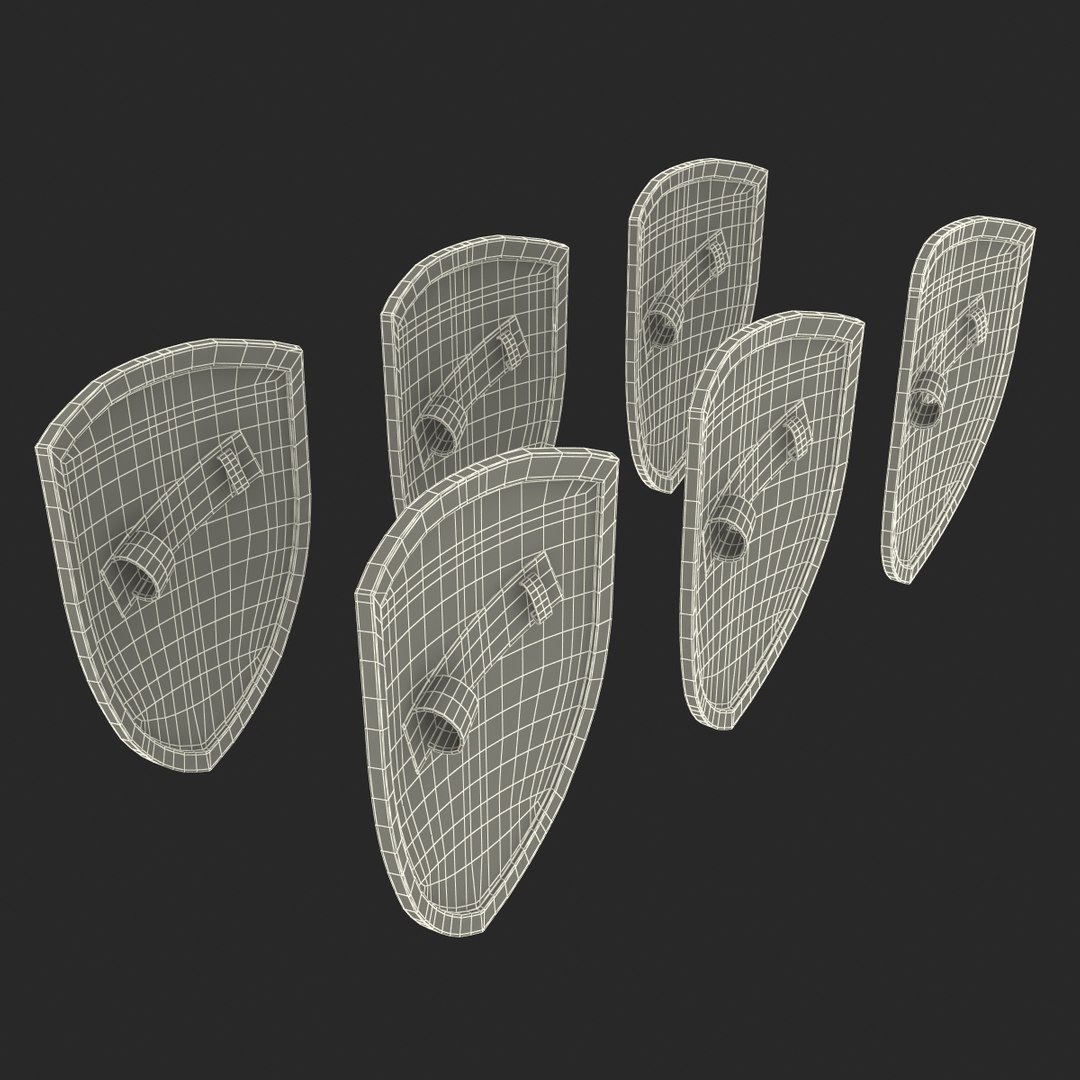 3d Model European Shield