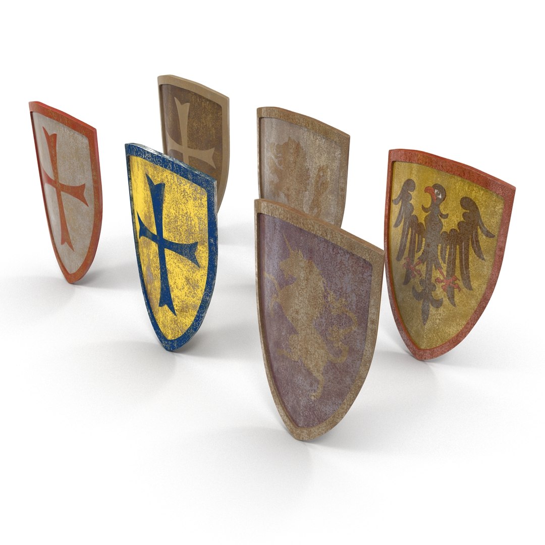 3d Model European Shield
