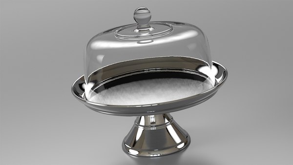 3D cake stand metal dome model - TurboSquid 1468123