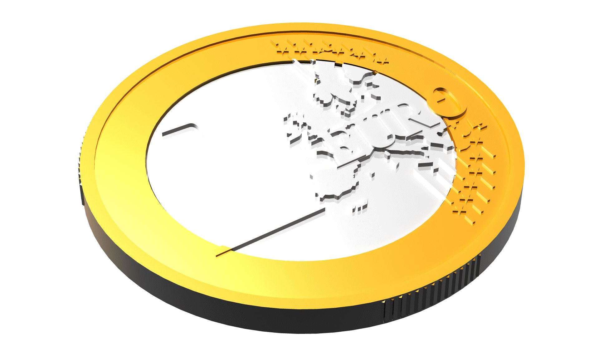 3d eurocoin coin model