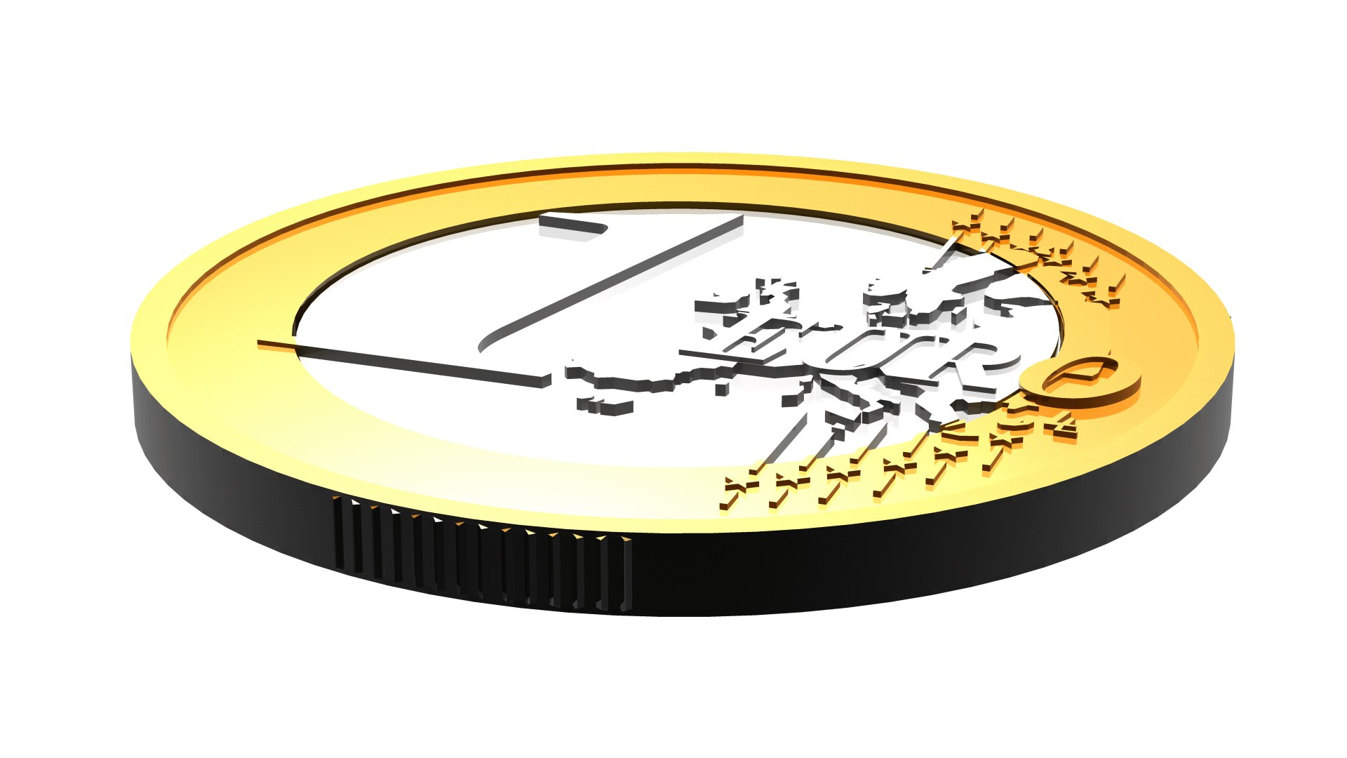 3d eurocoin coin model