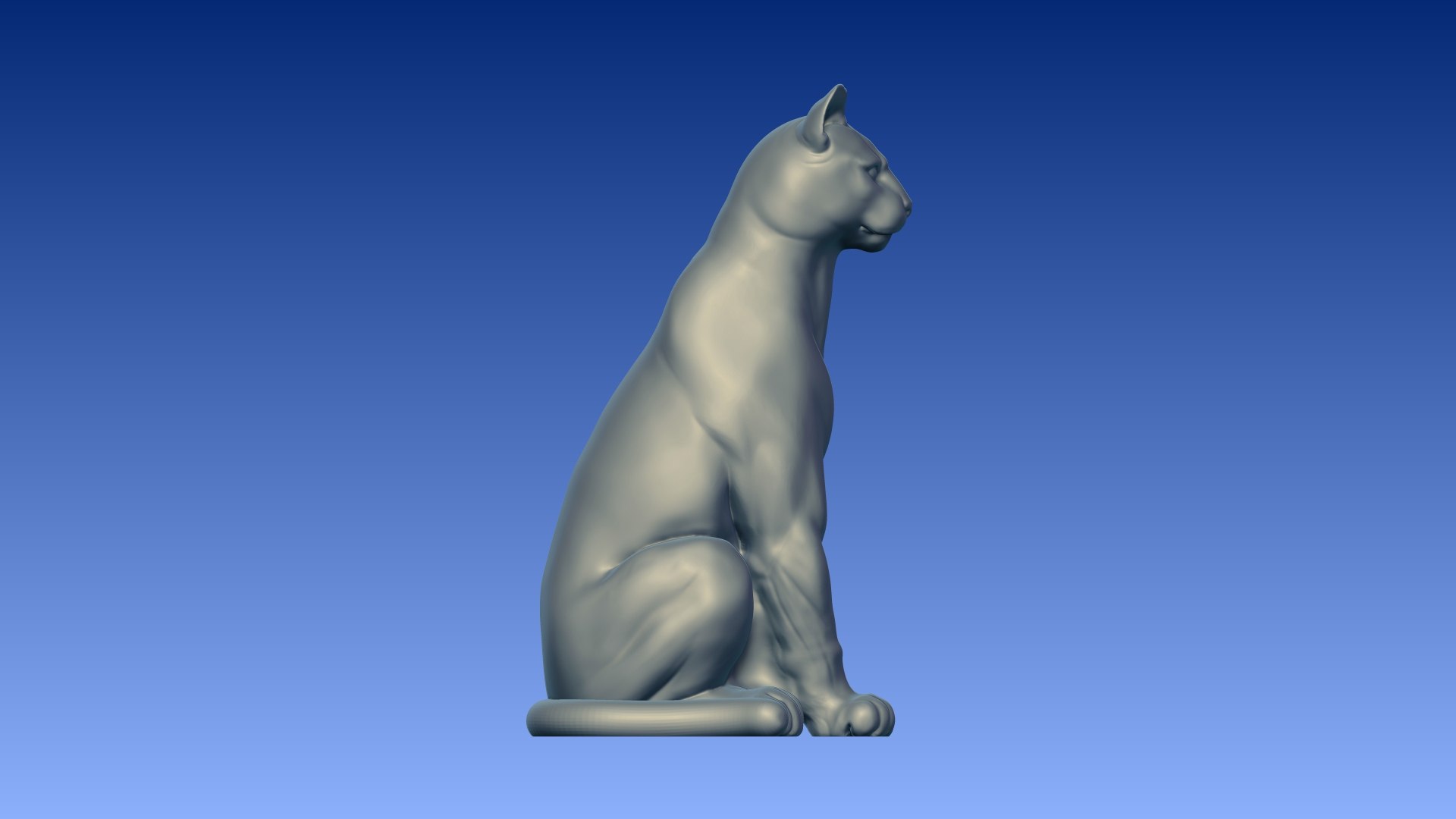 Sitting Puma 3D Model - TurboSquid 1950732