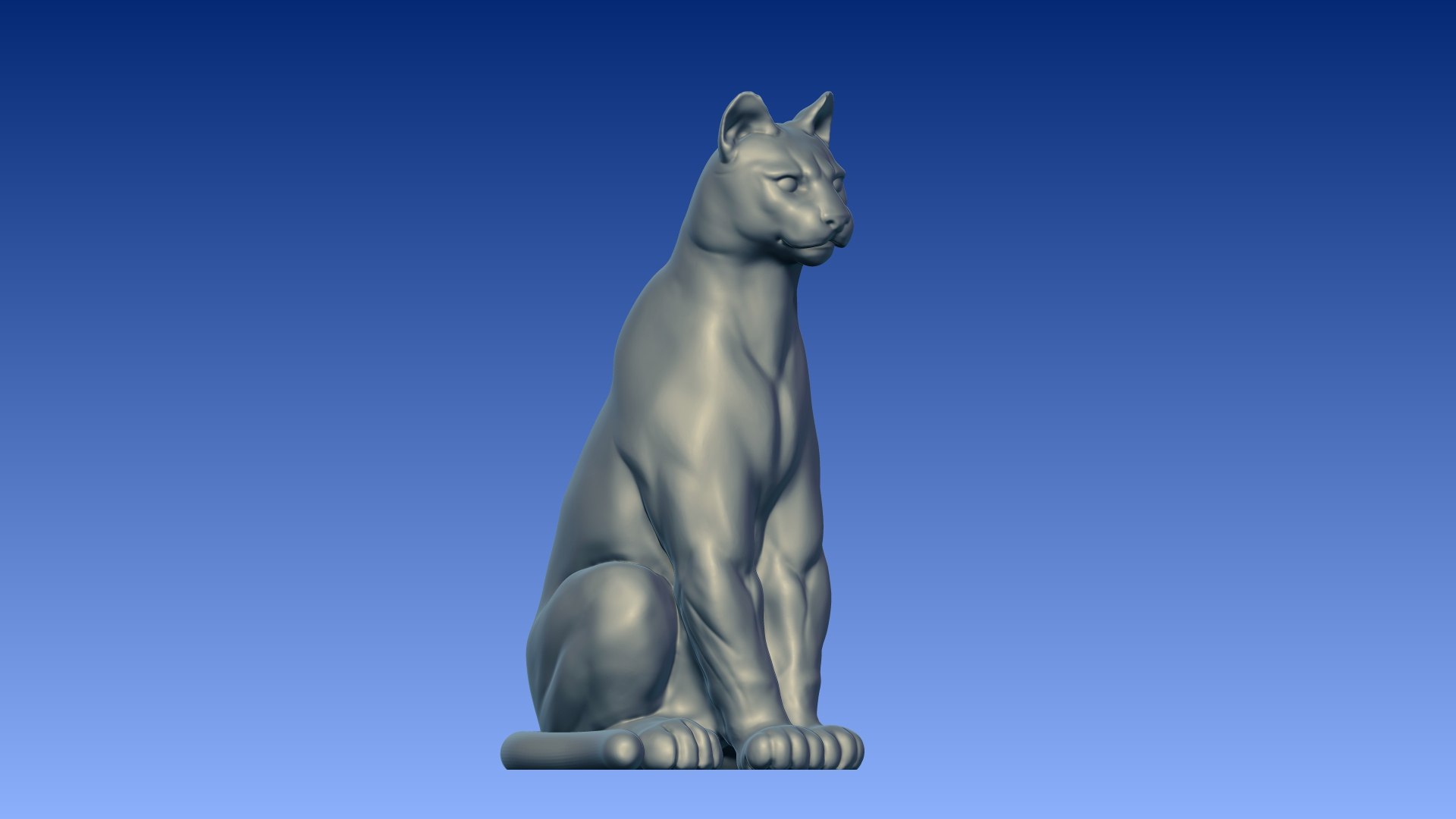 Sitting Puma 3D Model - TurboSquid 1950732