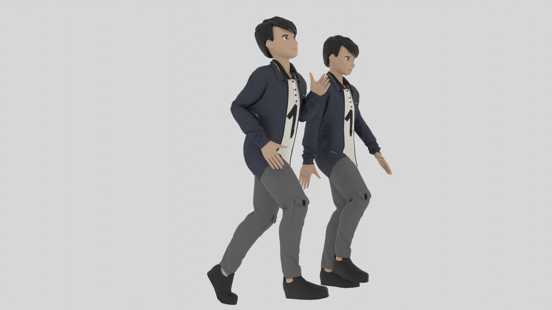 3D Cartoon Character Walking And Running Animation - TurboSquid 2003683