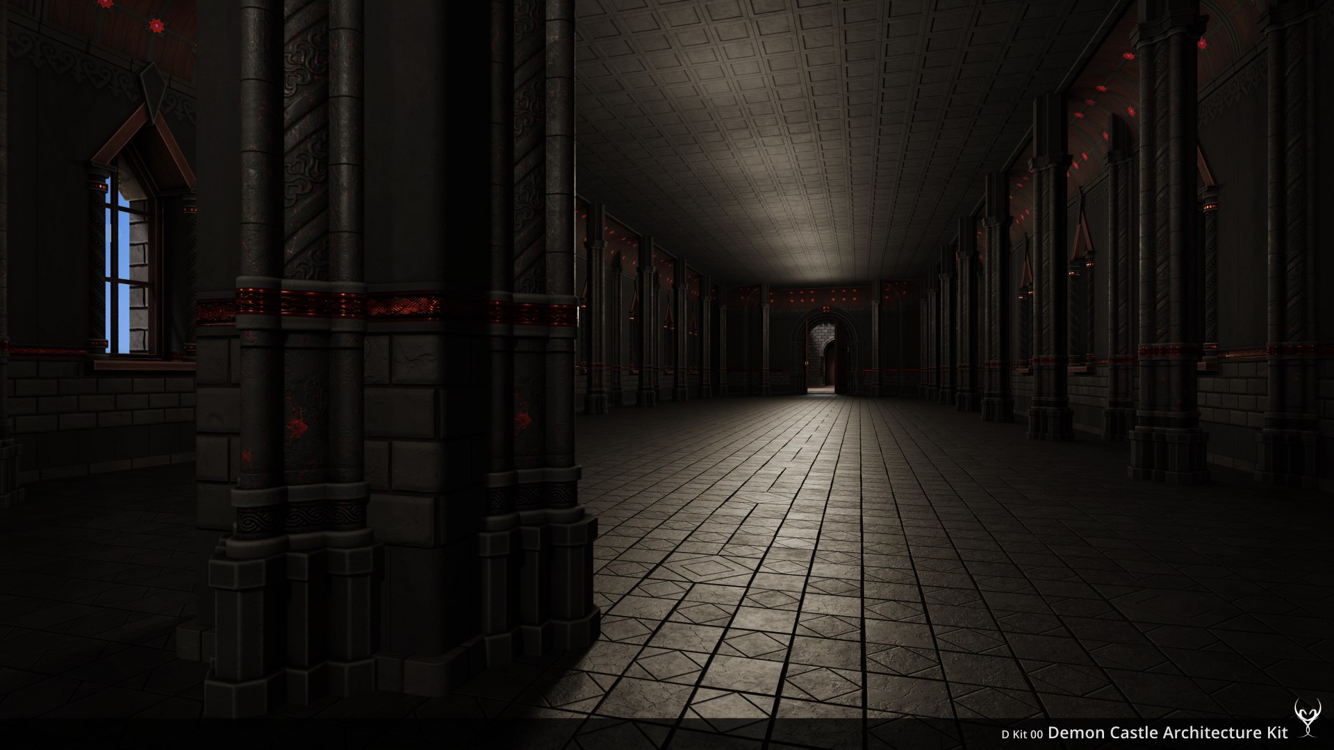 3D D Kit 00 Demon Castle Architecture Kit - Hall Kit - TurboSquid 2089267