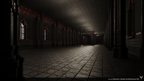 modèle 3D de D Kit 00 Demon Castle Architecture Kit - Hall Kit ...