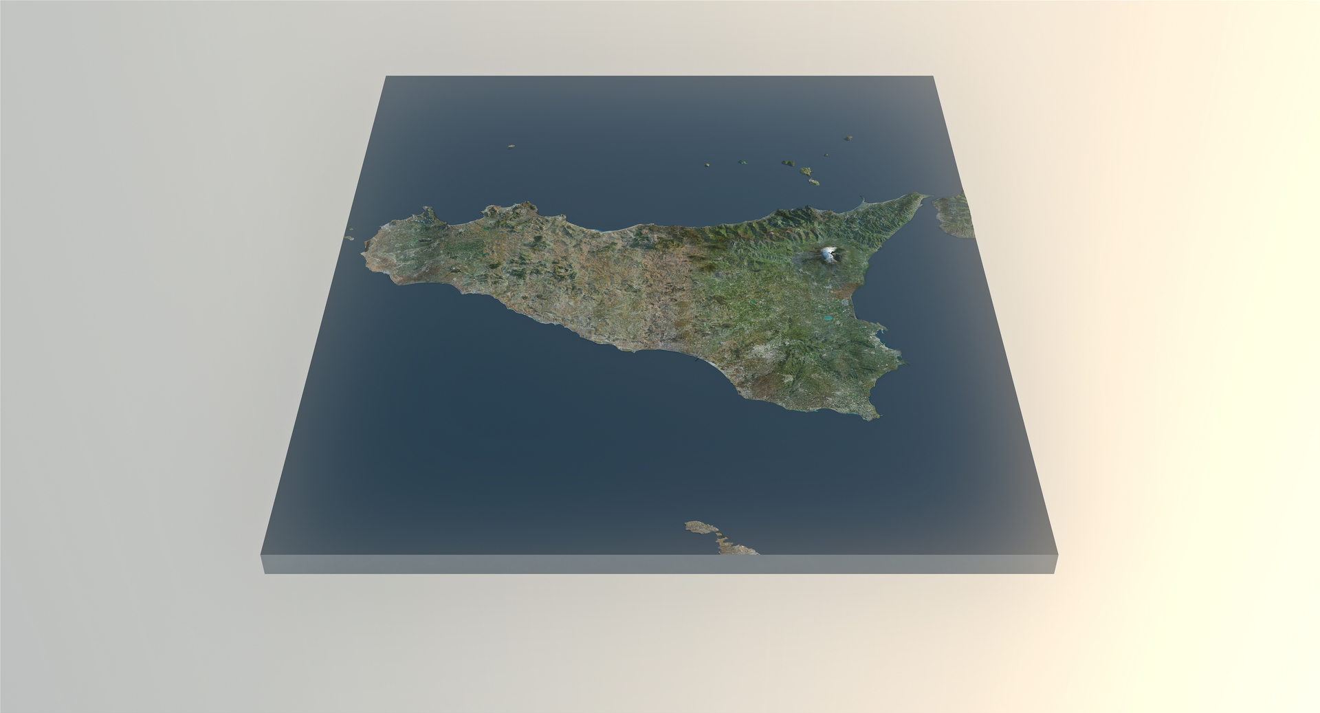 3d Island Sicily Scene