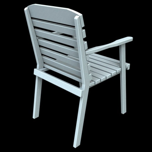 3d model wooden table chair