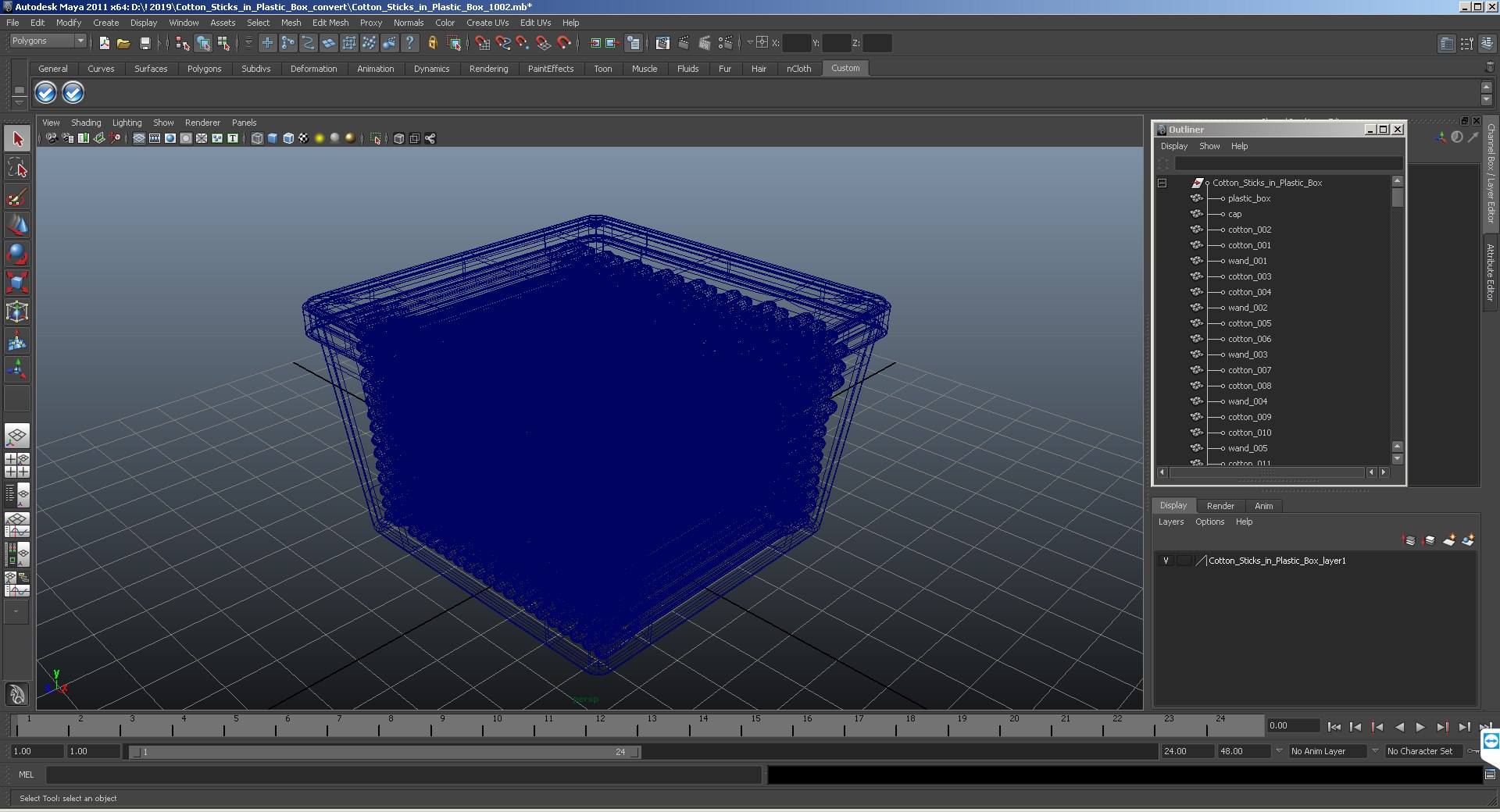3D model cotton sticks plastic box - TurboSquid 1412624
