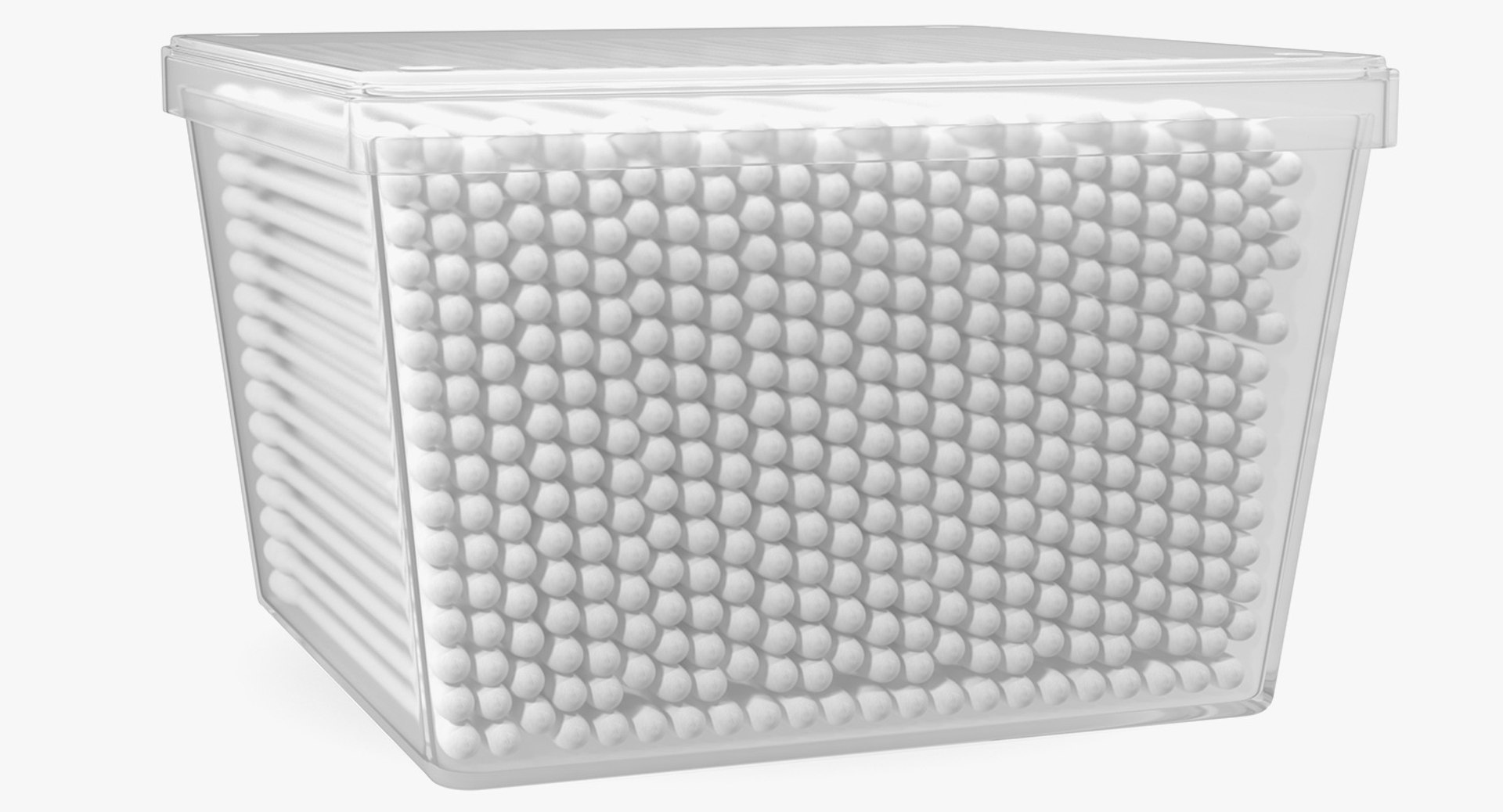 3D model cotton sticks plastic box - TurboSquid 1412624