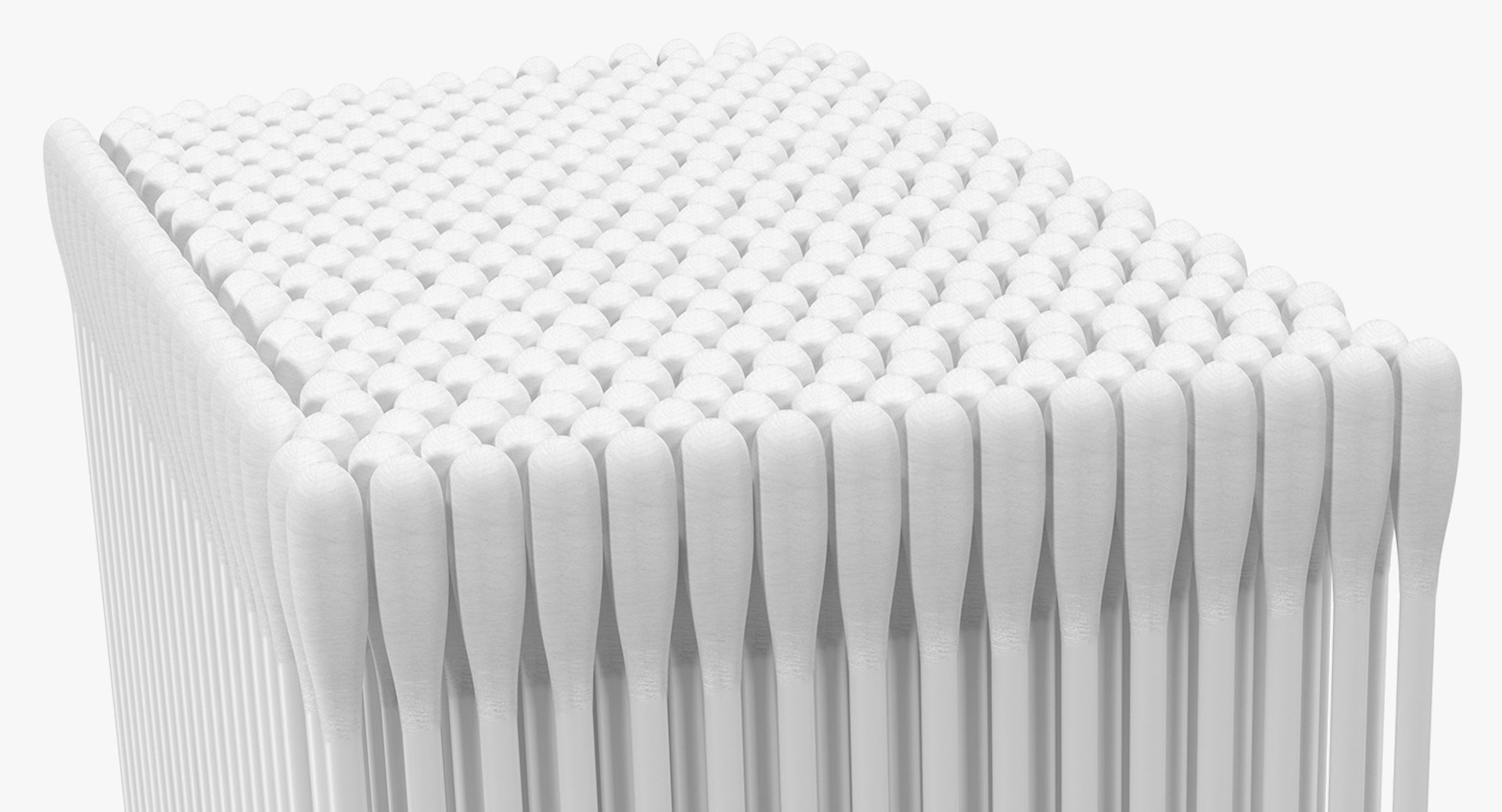 3D model cotton sticks plastic box - TurboSquid 1412624