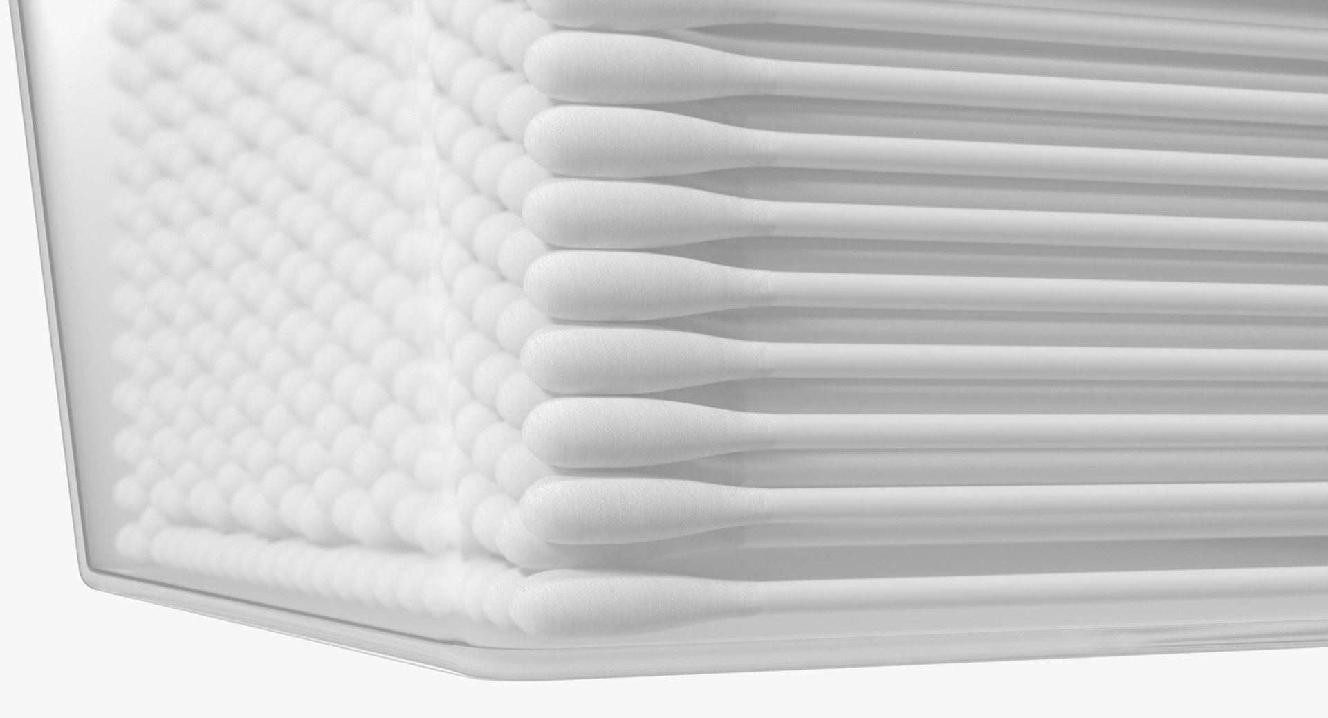 3D model cotton sticks plastic box - TurboSquid 1412624